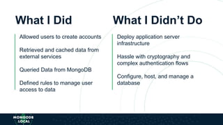 MongoDB.local Berlin: App development in a Serverless World | PPT