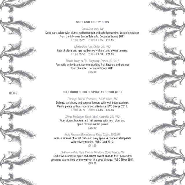 The Kailyard by Nick Nairn - Dinner Menu | PDF