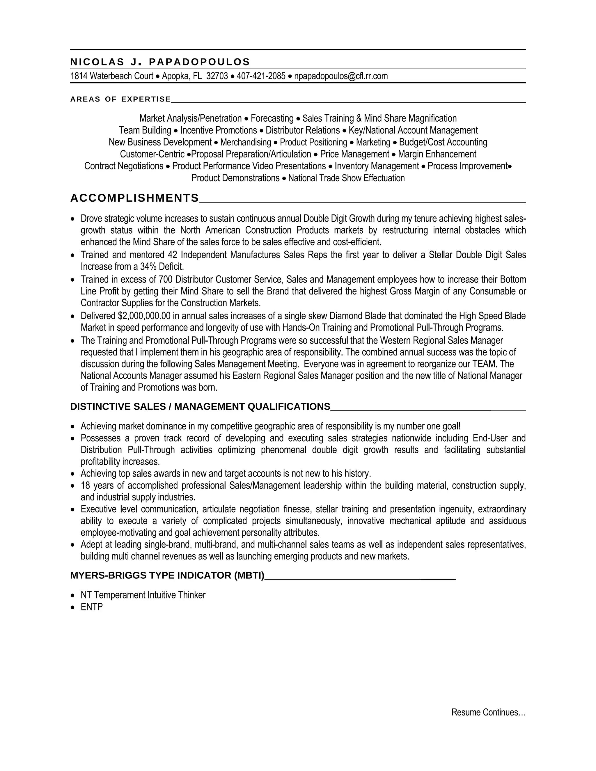 Nick Resume 2009 | DOC