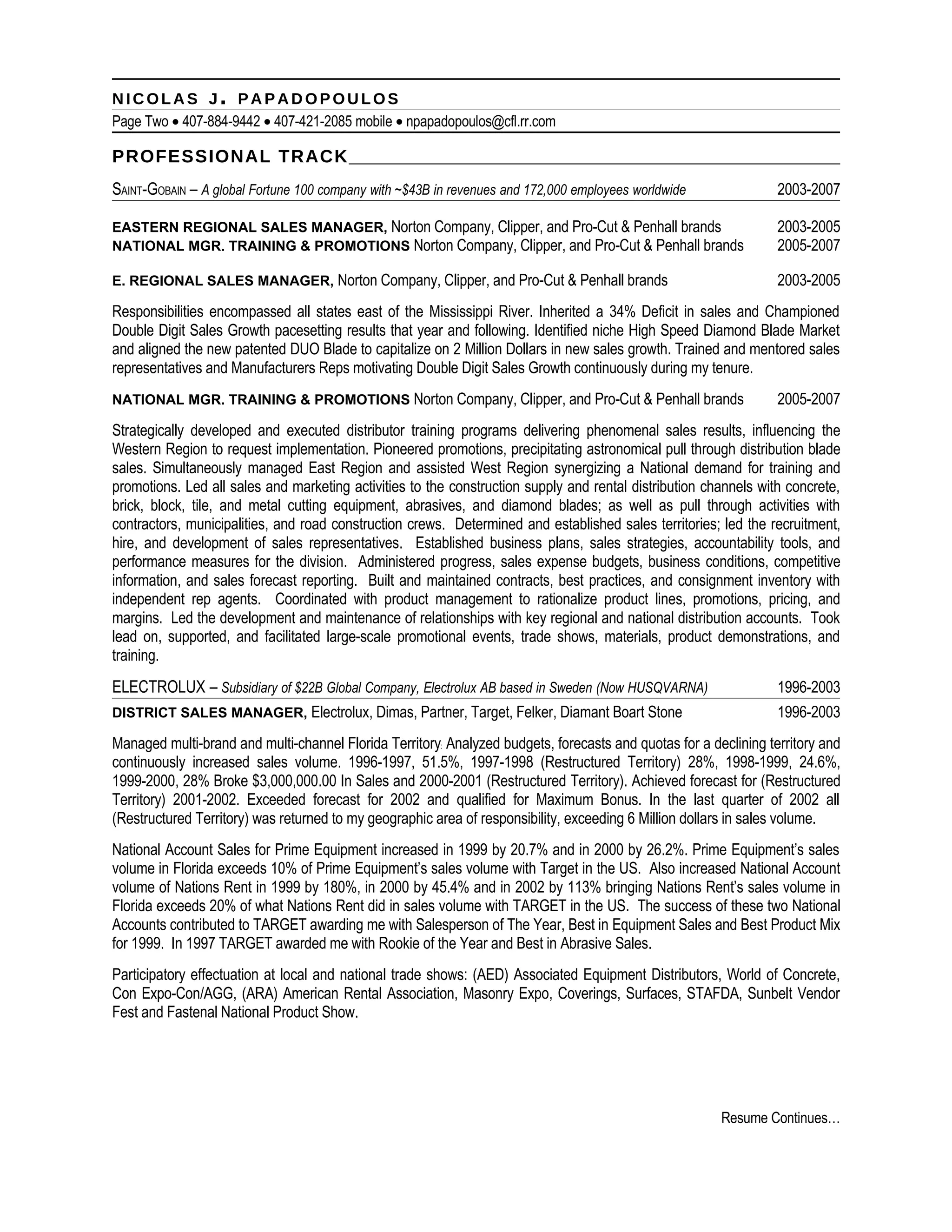 Nick Resume 2009 | DOC