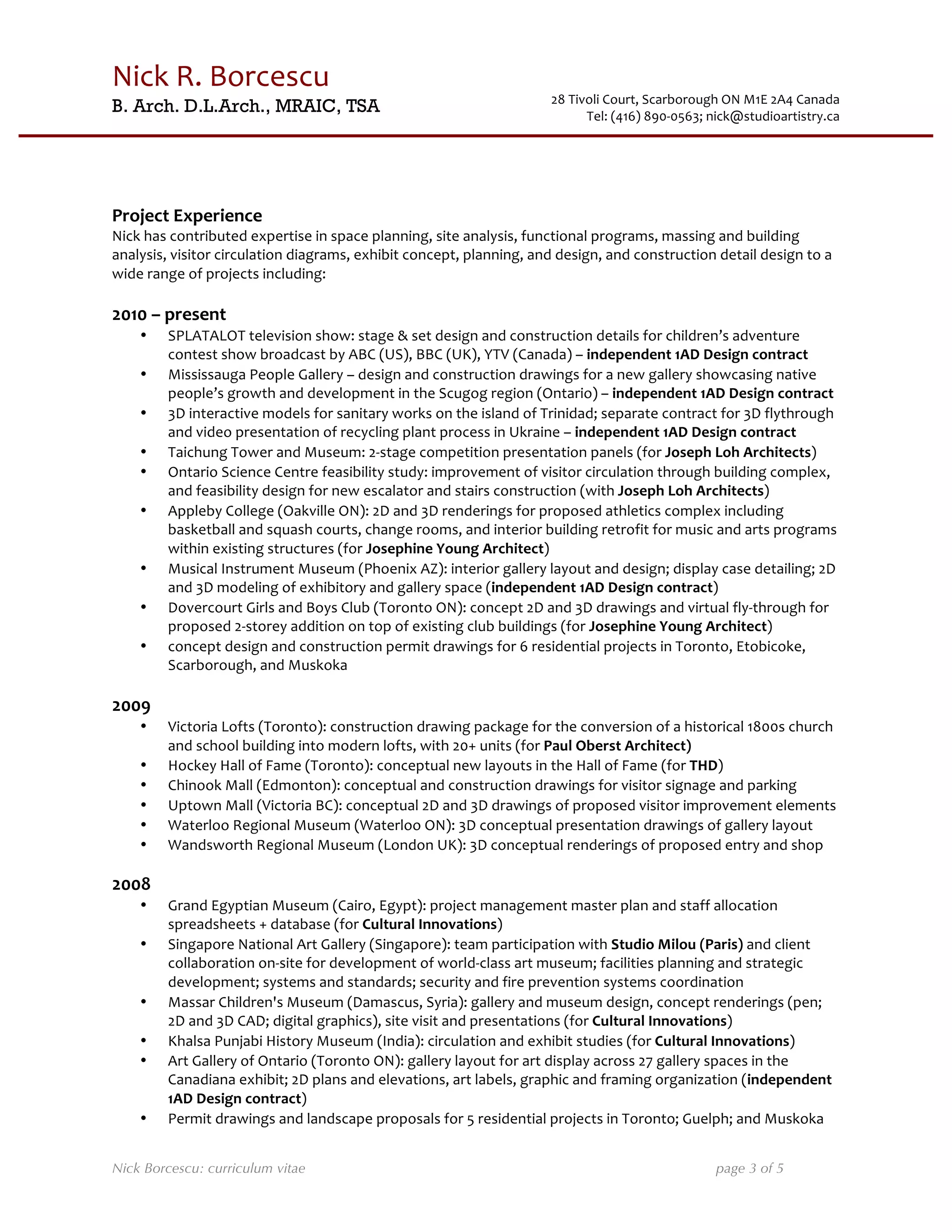 Nick Borcescu Cv Apr2012 | PDF