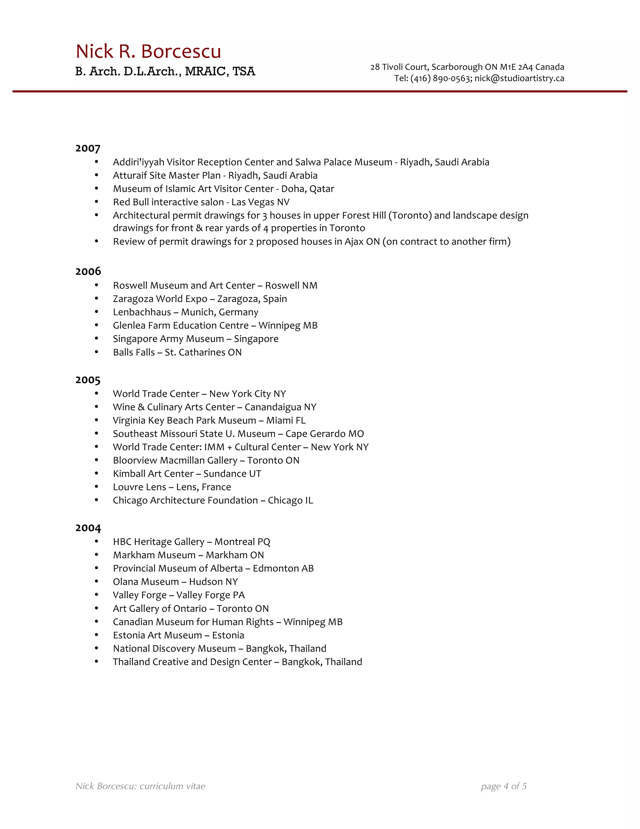Nick Borcescu Cv Apr2012 | PDF