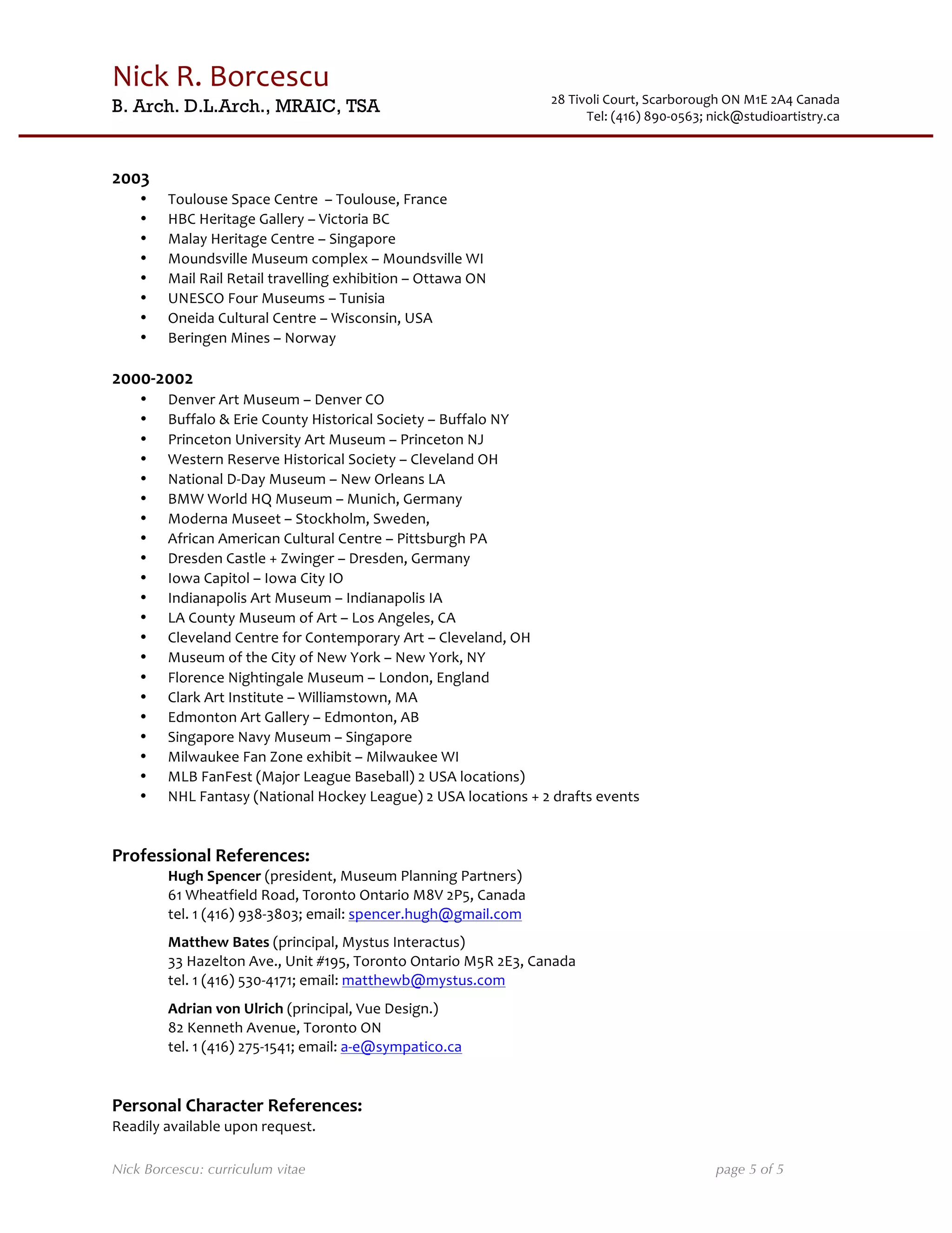 Nick Borcescu Cv Apr2012 | PDF