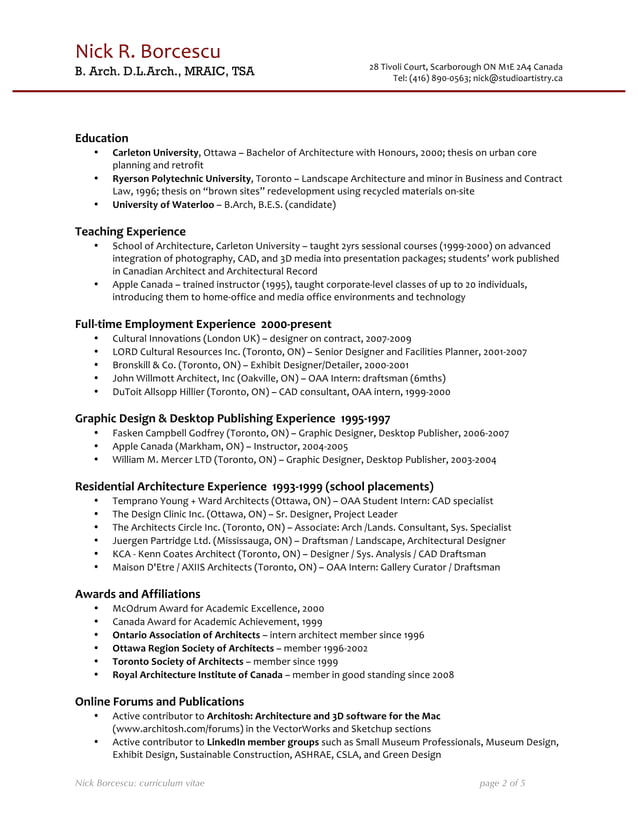 Nick Borcescu Cv Apr2012 | PDF
