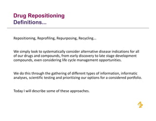 Nick Brown Drug Repositioning Informatics | PDF | Pharmaceutical Industry | Industries