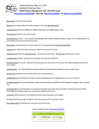 Crafting the Business Case with Nick Coster | PDF