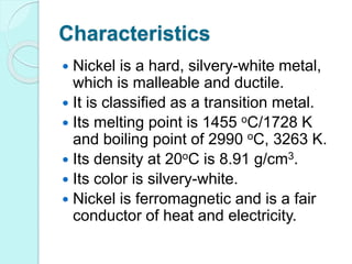 Nickel: A Corrosion-Resistant Element | PPTX | Chemistry | Science