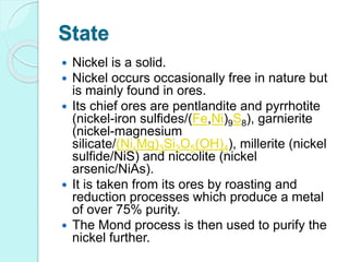 Nickel: A Corrosion-Resistant Element | PPTX | Chemistry | Science