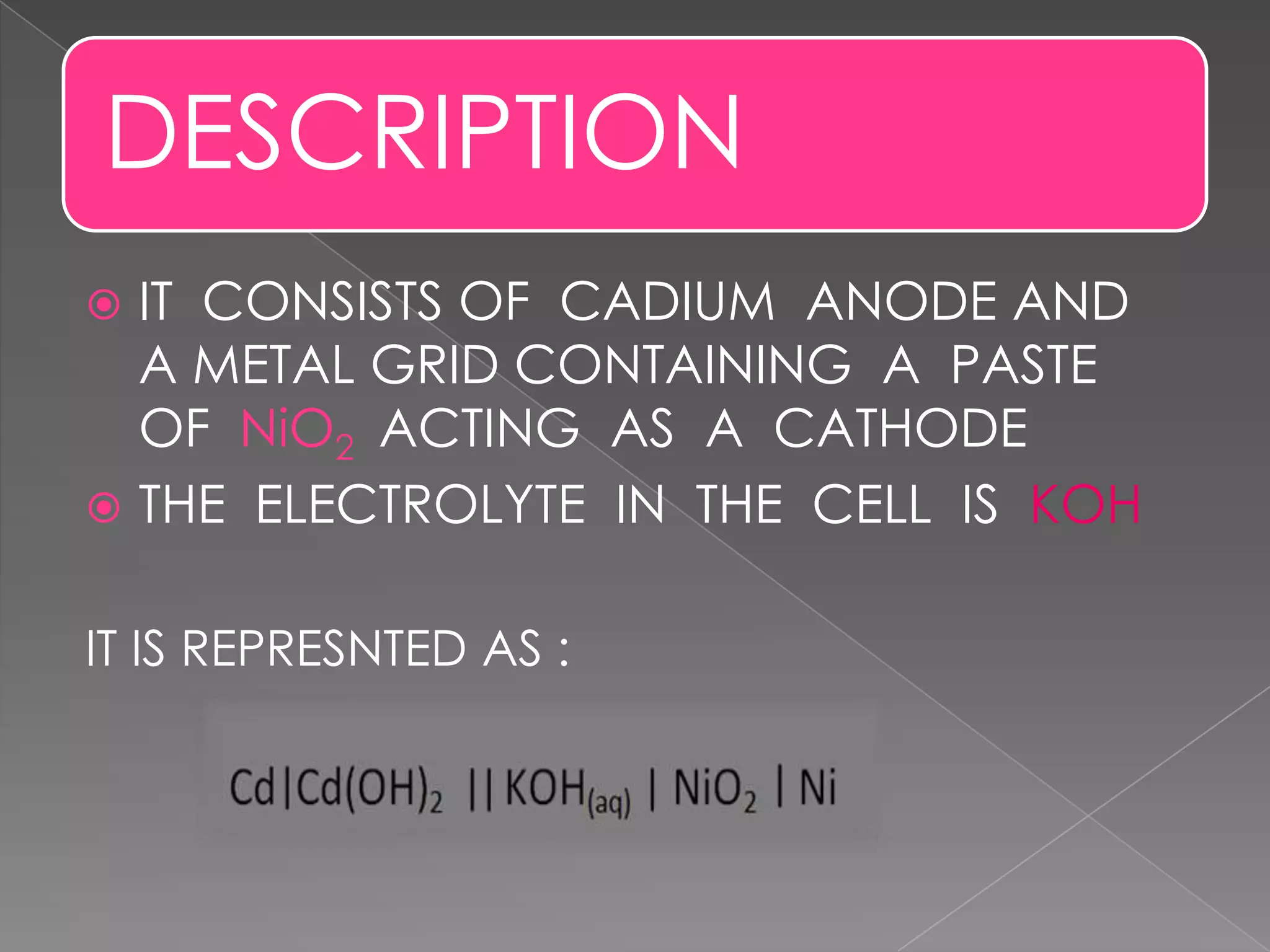 Nickel cadmium cell | PPTX