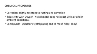 Nickel and its extraction | PPTX