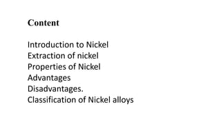 Nickel and its extraction | PPTX
