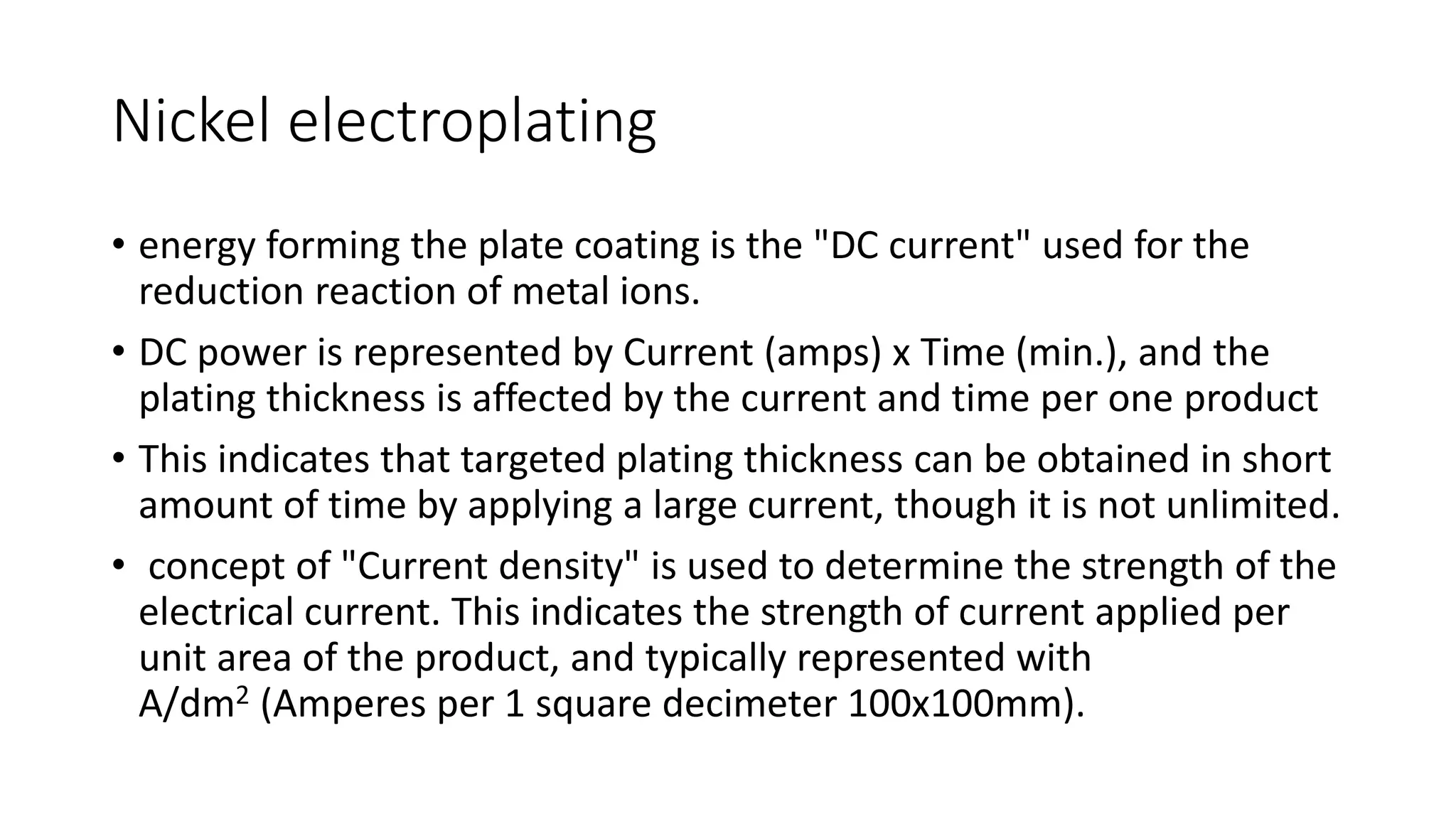 Nickel electroplating | PPTX