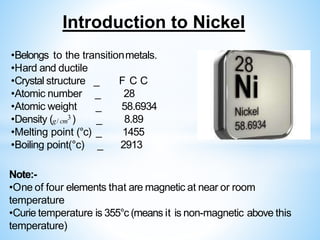 Nickel new ppt | PPTX