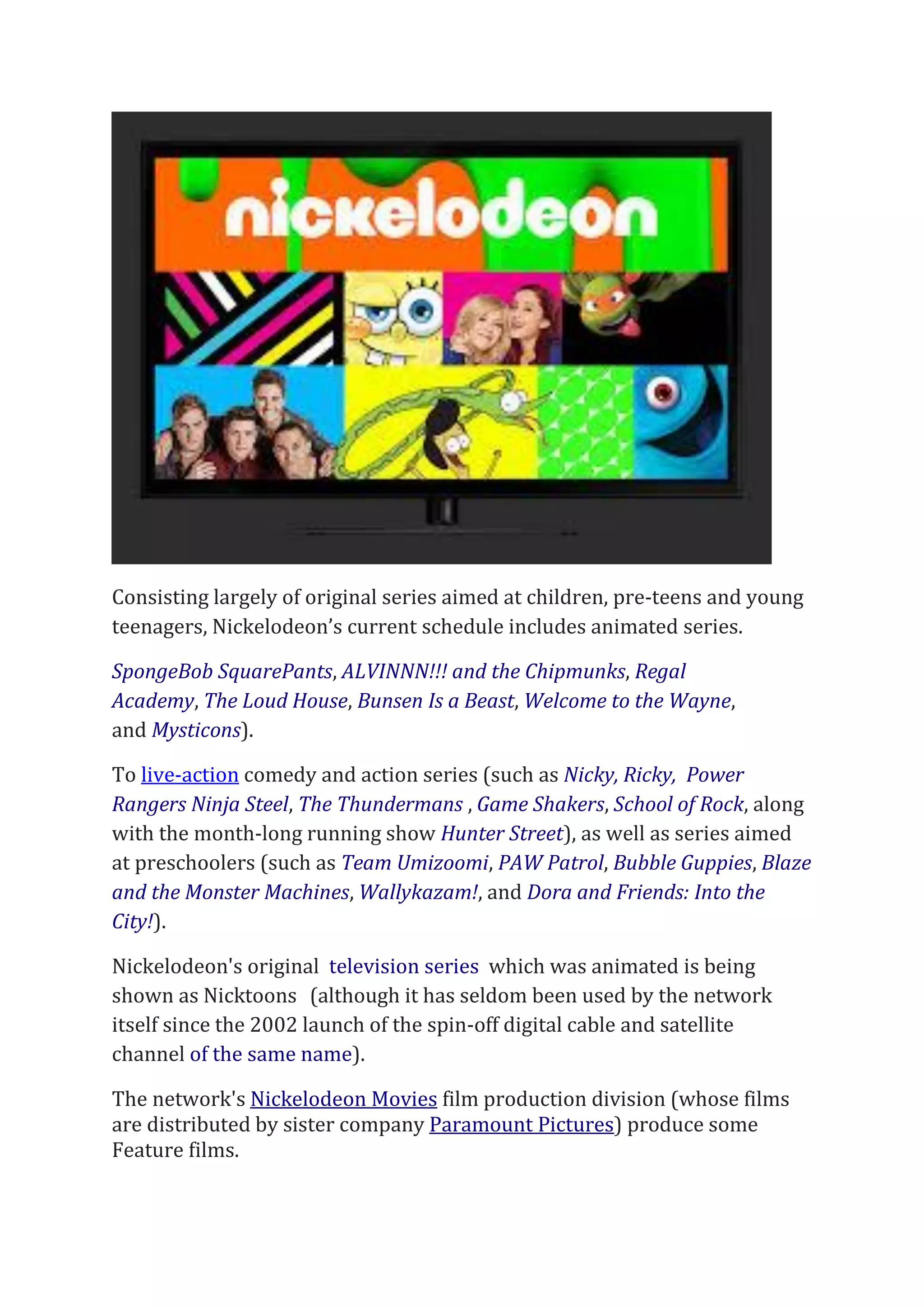 NICKELODEON INDIA CHILDREN’S ANIMATION CHANNEL | PDF