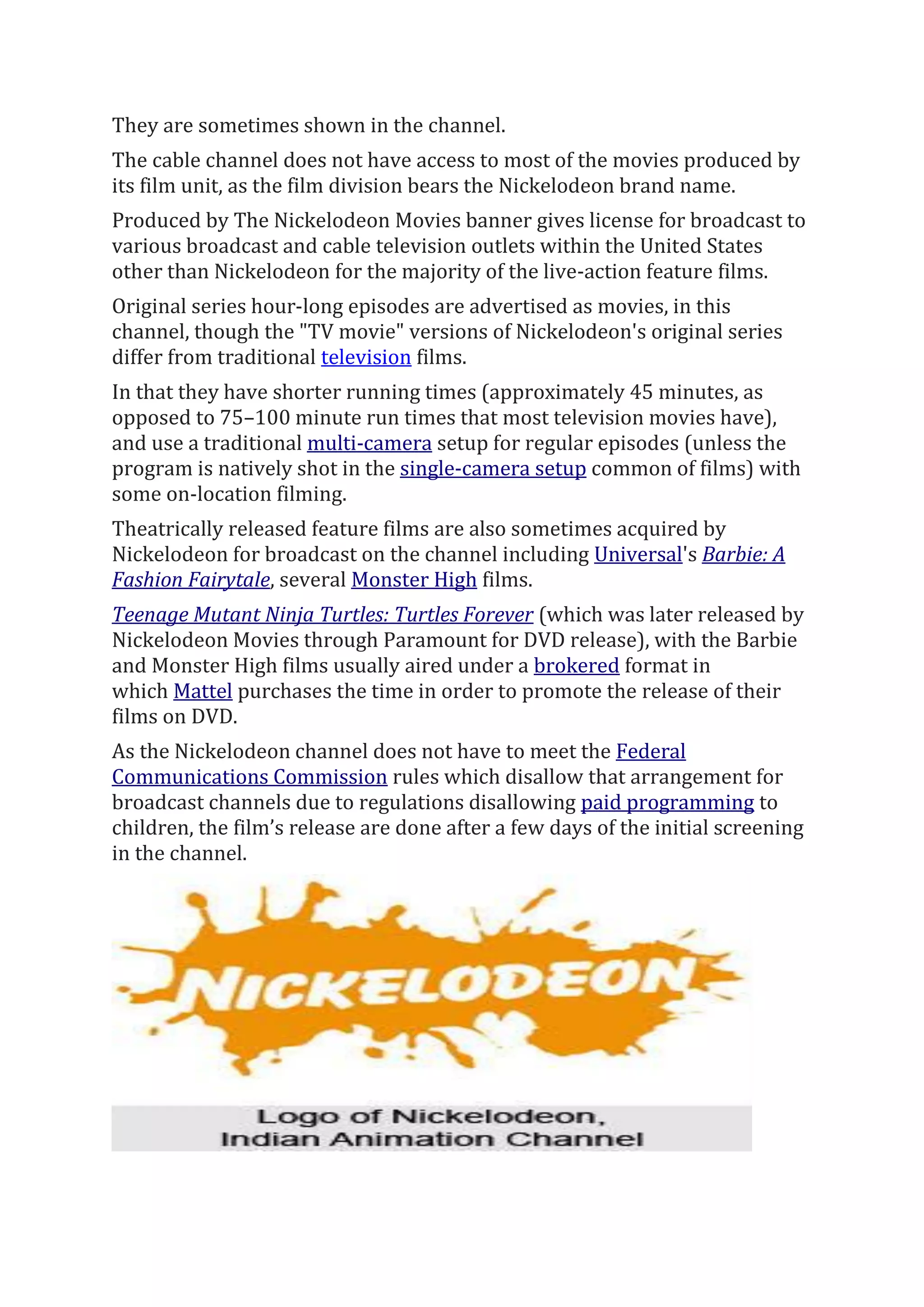NICKELODEON INDIA CHILDREN’S ANIMATION CHANNEL | PDF