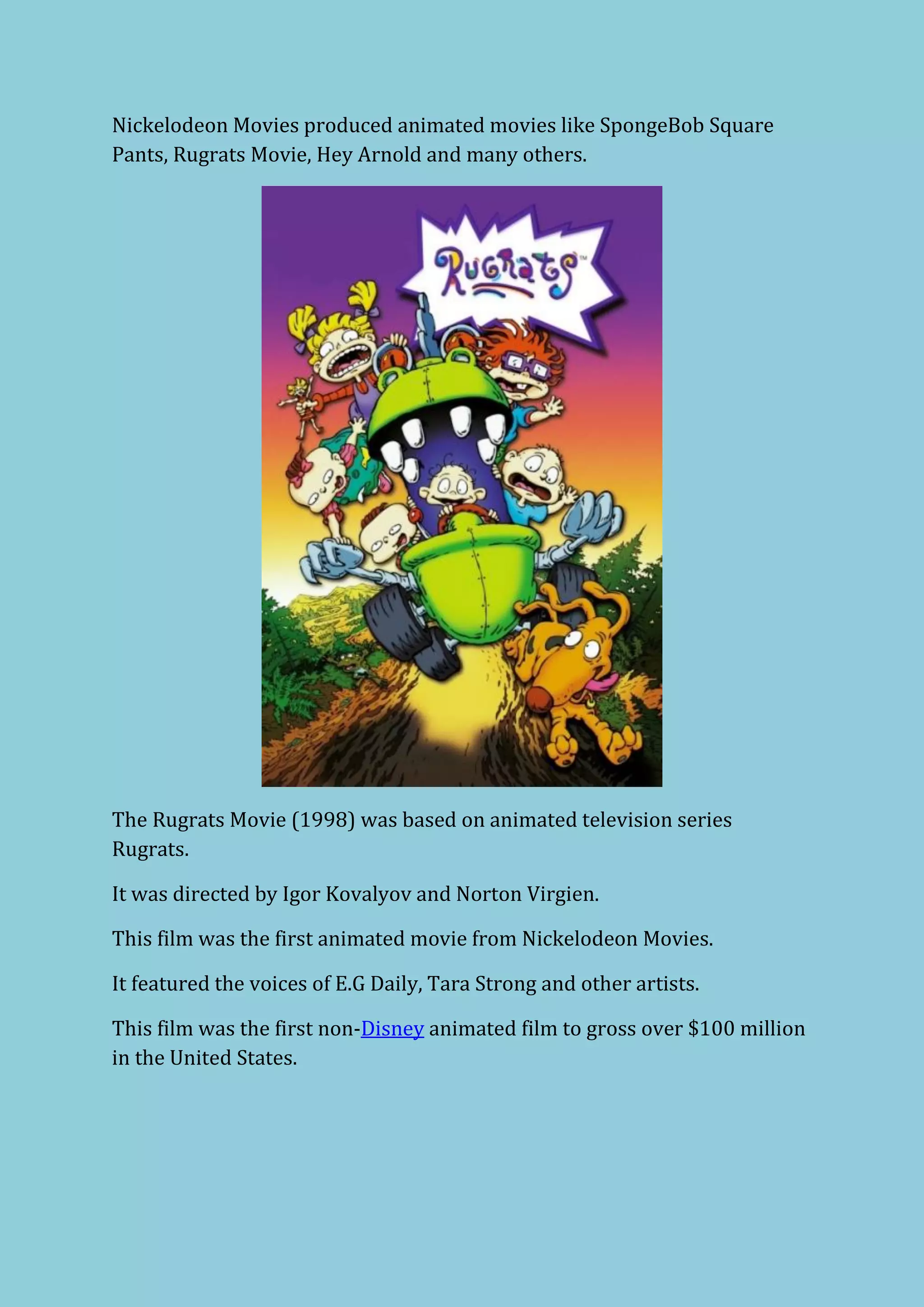 NICKELODEON For Animation Lover | PDF