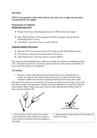 Nickel spot test | PDF
