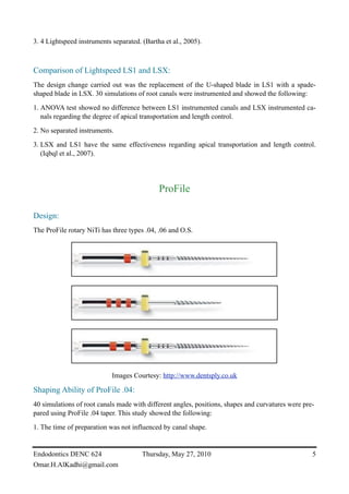 Nickel Titanium Rotary Root Canal Instrumentation | PDF