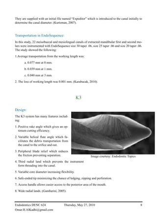 Nickel Titanium Rotary Root Canal Instrumentation | PDF