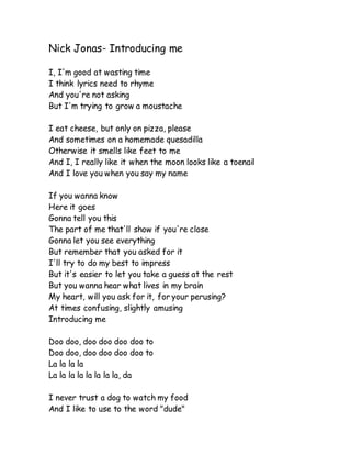 Nick jonas | DOCX