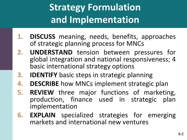 Nick krest - business strategy formulation and implementation | PPT | Business Administration ...