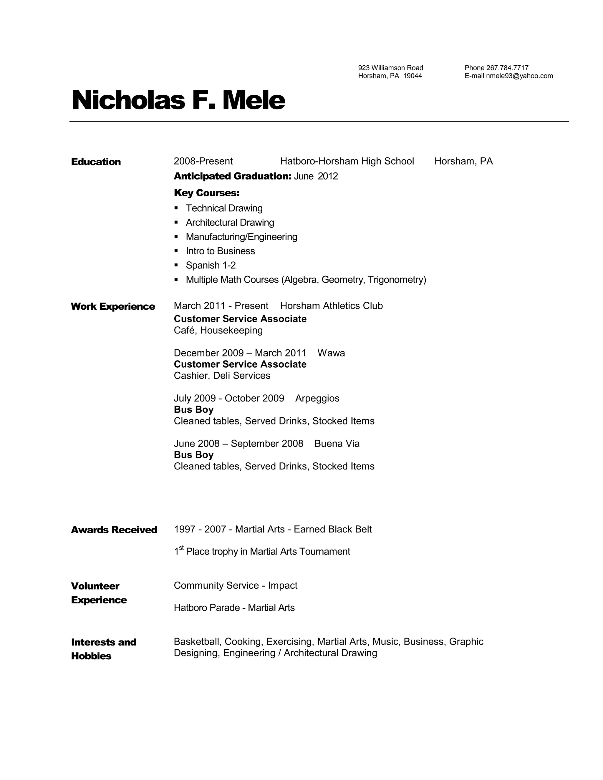 Nick mele resume | PDF
