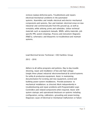 Nicholas Minton Resume 2018 | DOCX