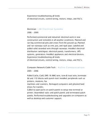 Nicholas Minton Resume 2018 | DOCX