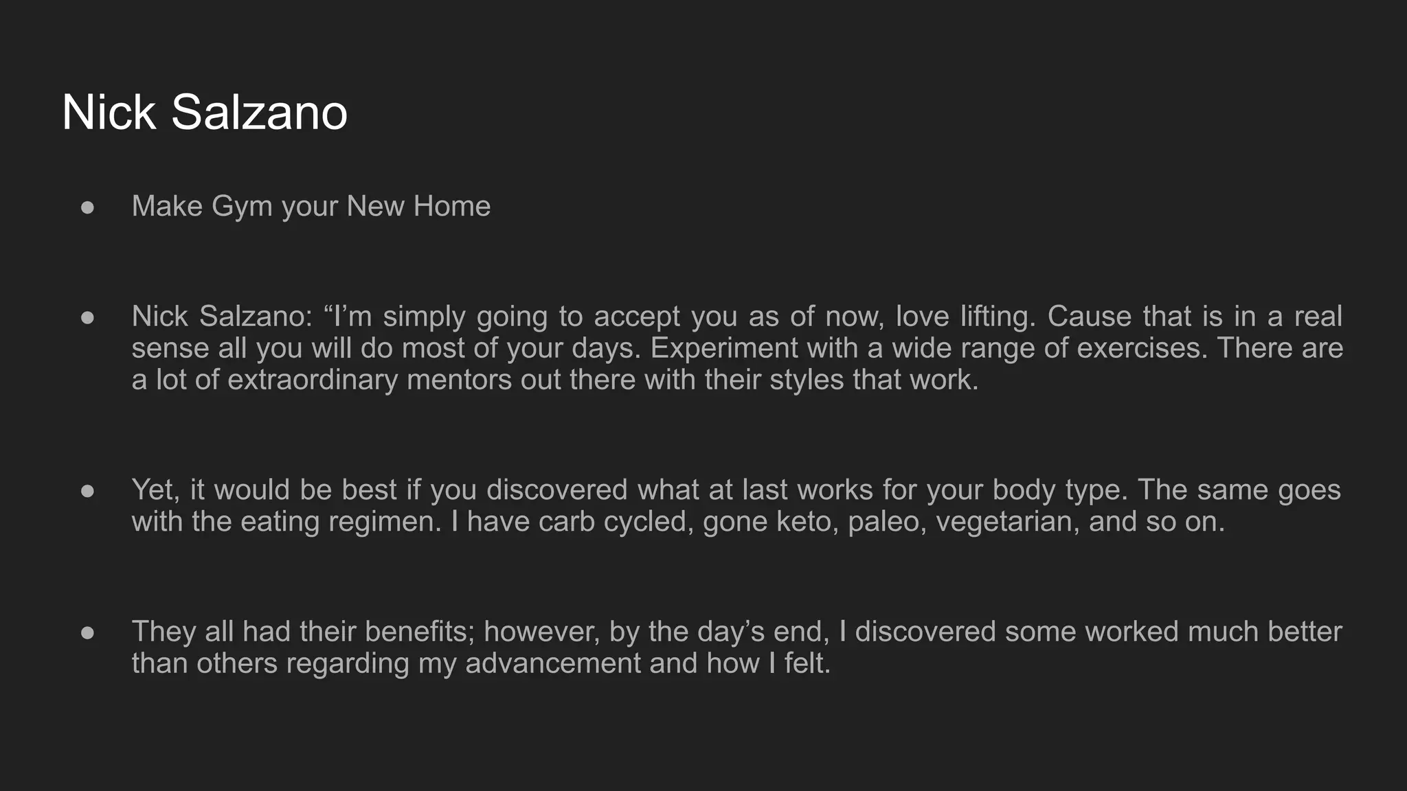 Nick salzano - dedicate your 24 7 to become a professional bodybuilder | PPT