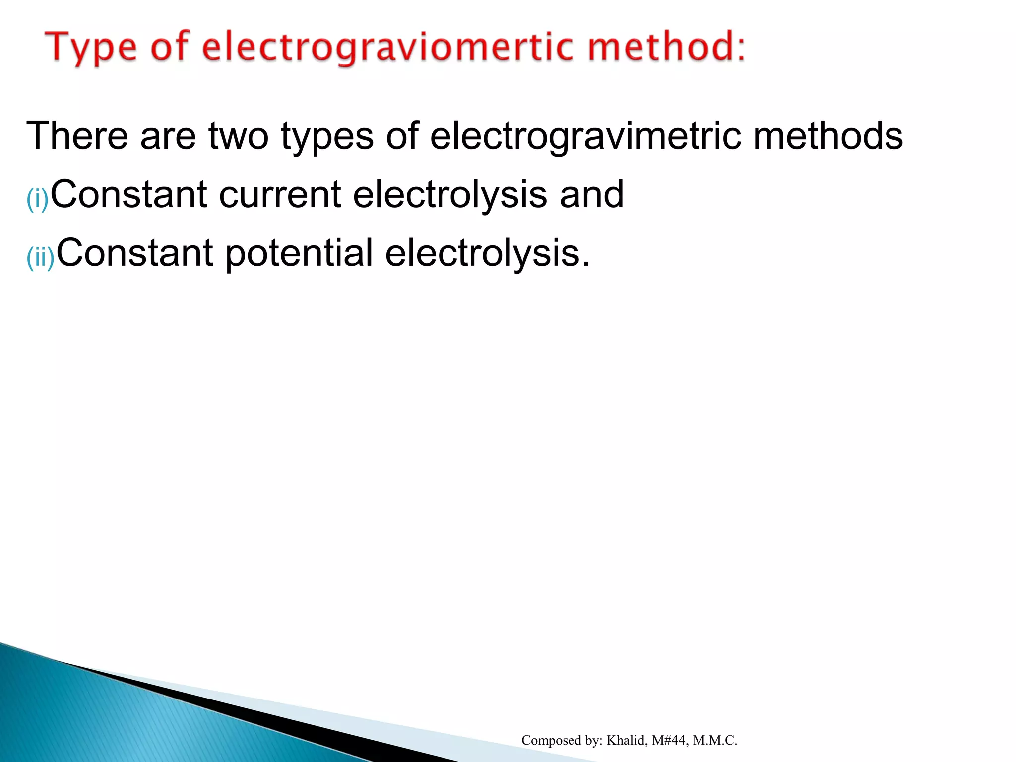 electrogravimetry | PPT