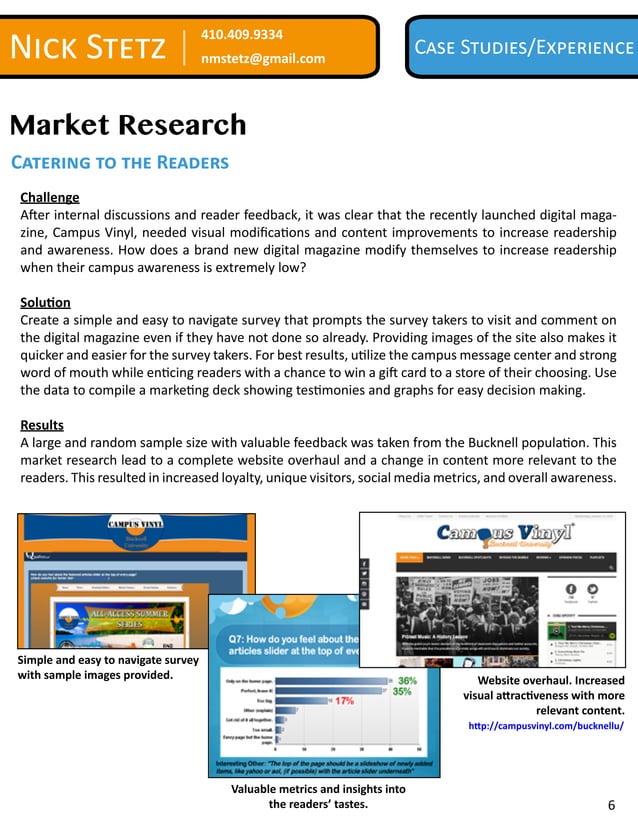 Nick stetz resume & portfolio | PDF