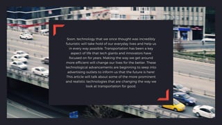 Future Transportation Technology | PDF