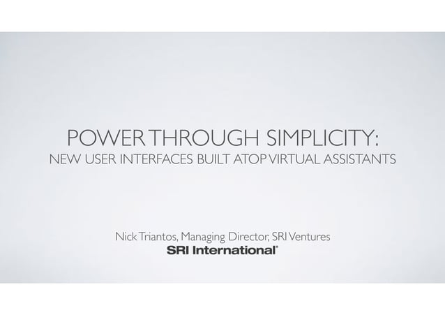 Assist Workshop 2016 - Nick Triantos - SRI | PDF