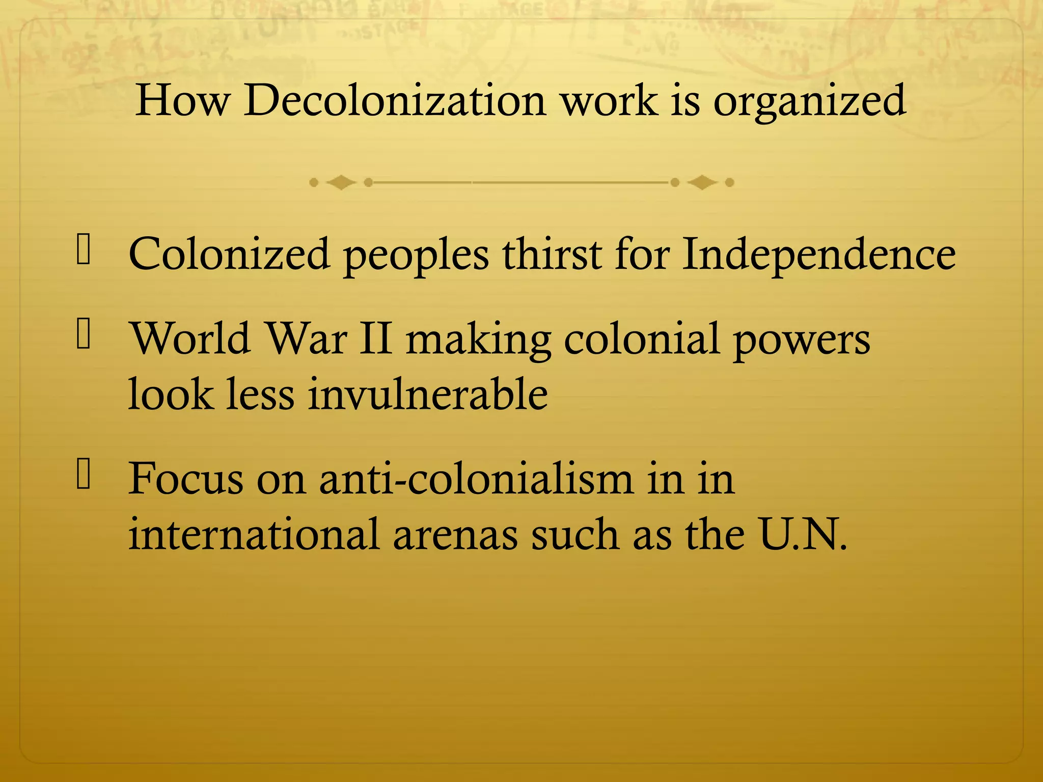 Nick williams decolonization presentation | PPT