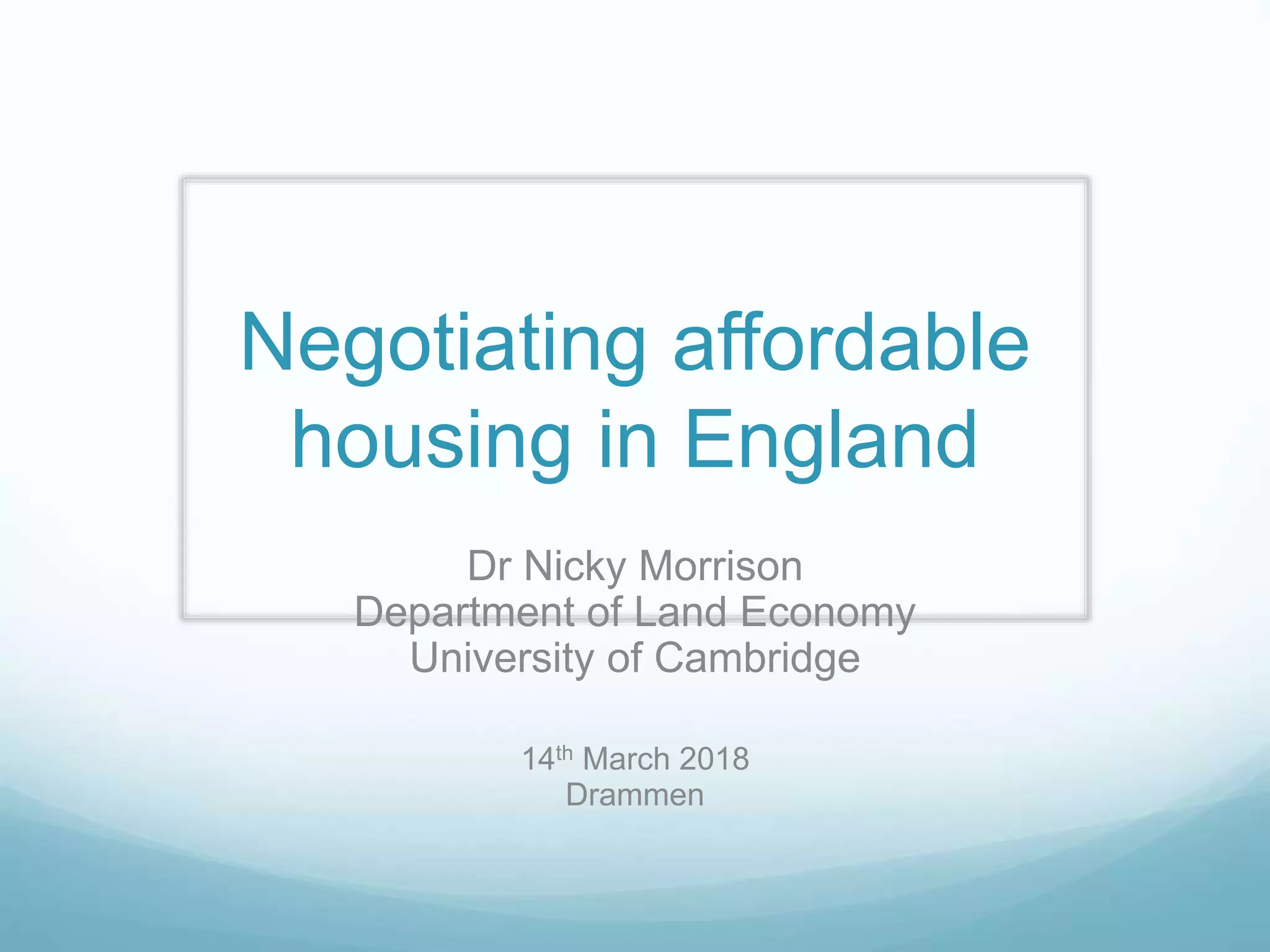 Nicky Morrison - Drammenskonferansen 2018 | PPT