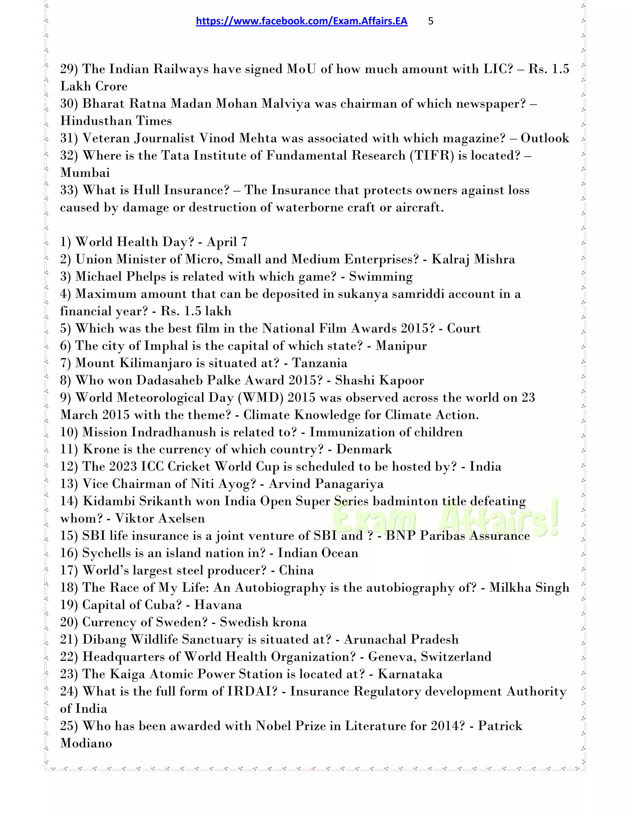 Nicl ao 2015 exam questions and answers | PDF