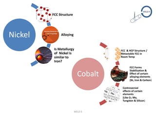 Physical & Mechanical properties : Ni & Co alloys | PPTX