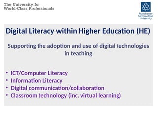 Supporting Digital Literacy for academic staff | PPSX