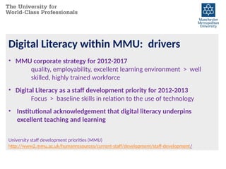 Supporting Digital Literacy for academic staff | PPSX
