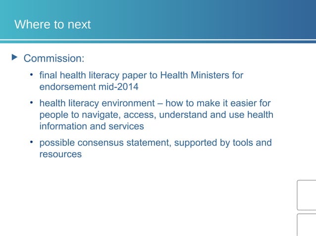 The state we are in: A (new) national approach to health literacy in ...