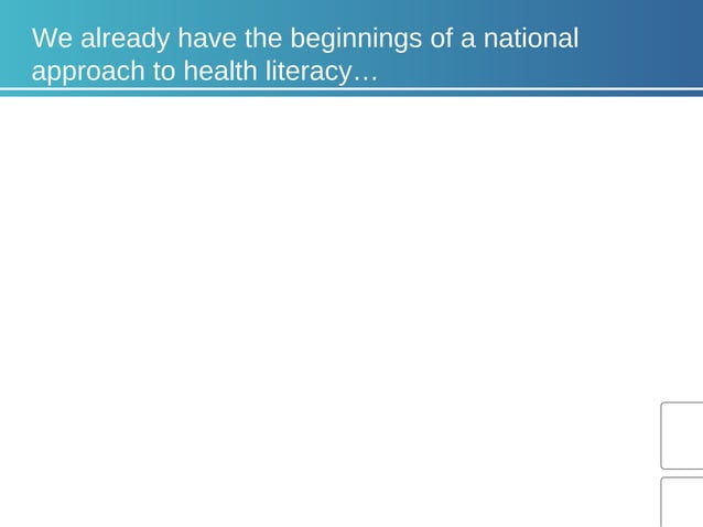 The state we are in: A (new) national approach to health literacy in ...