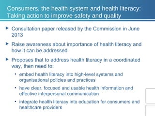 The state we are in: A (new) national approach to health literacy in ...