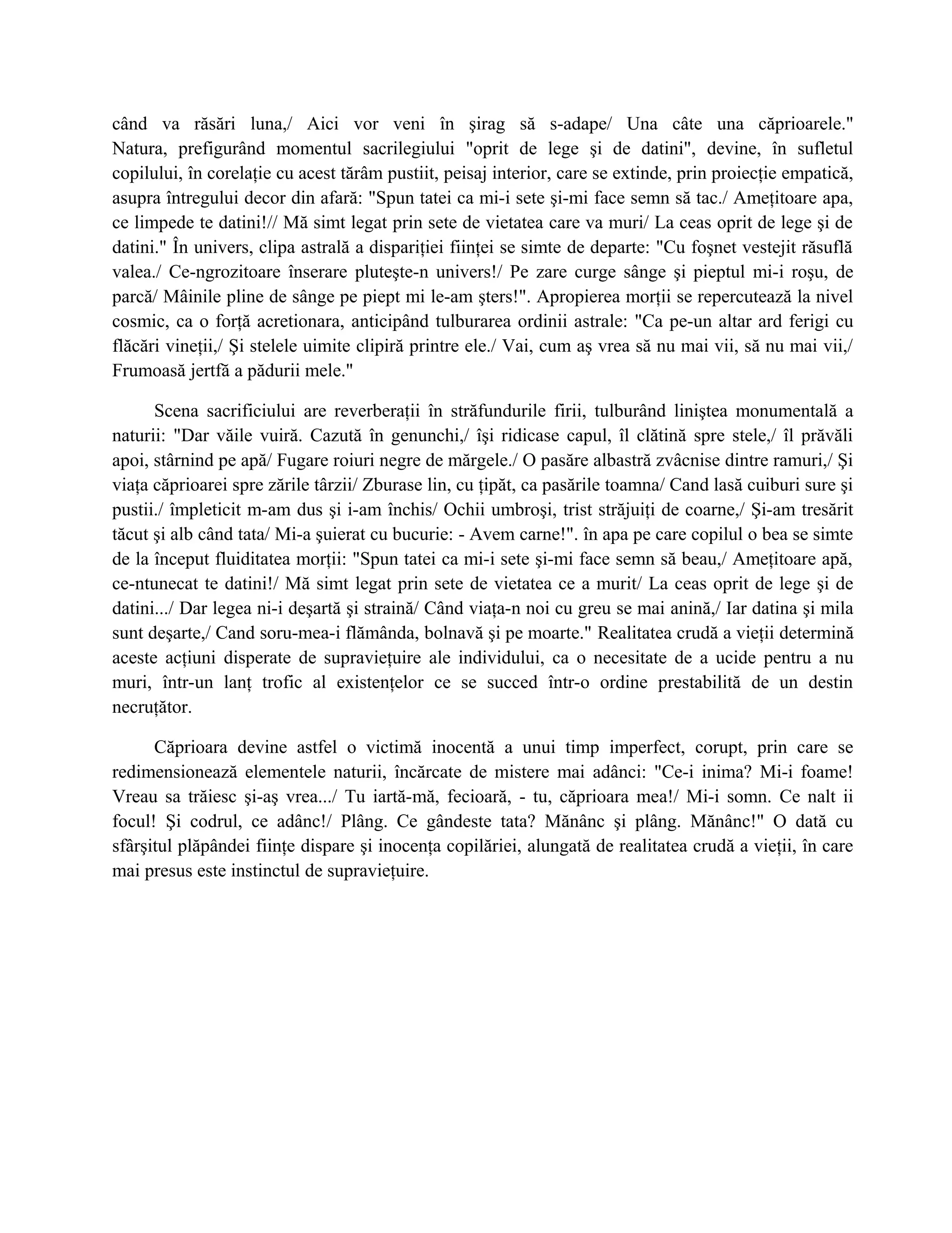 Nicolae labis moartea caprioarei | DOC