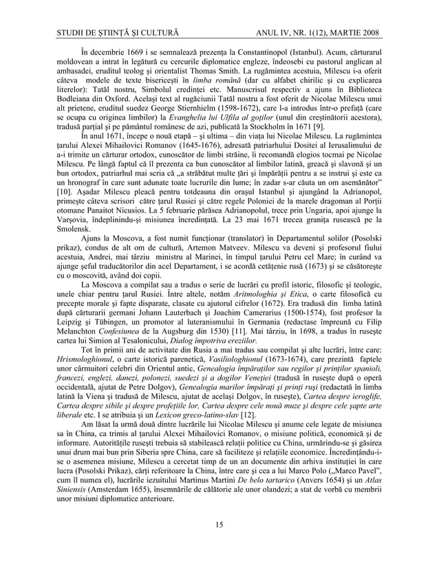 Nicolae milescu | PDF