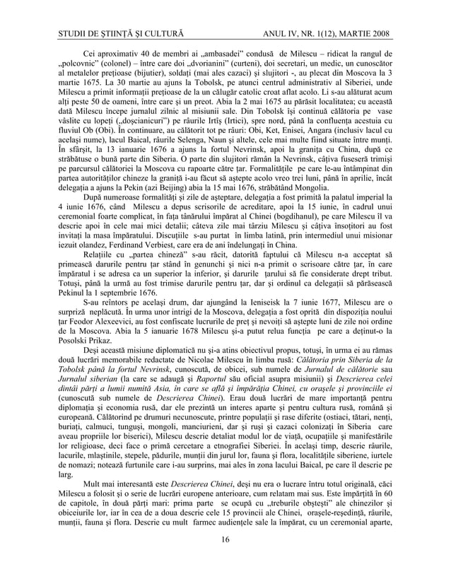 Nicolae milescu | PDF