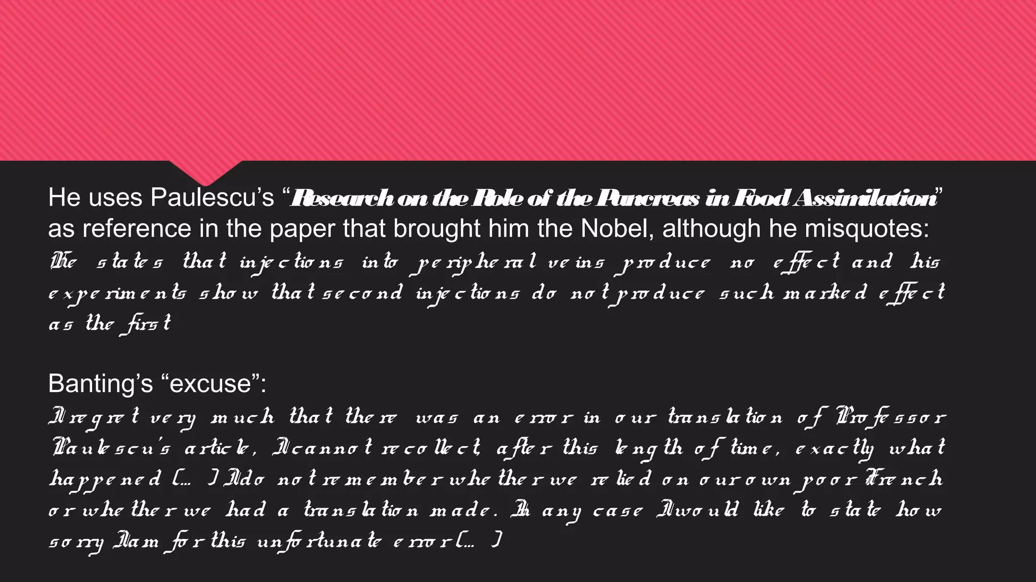 Nicolae paulescu - The discoverer of Insulin. | PPT