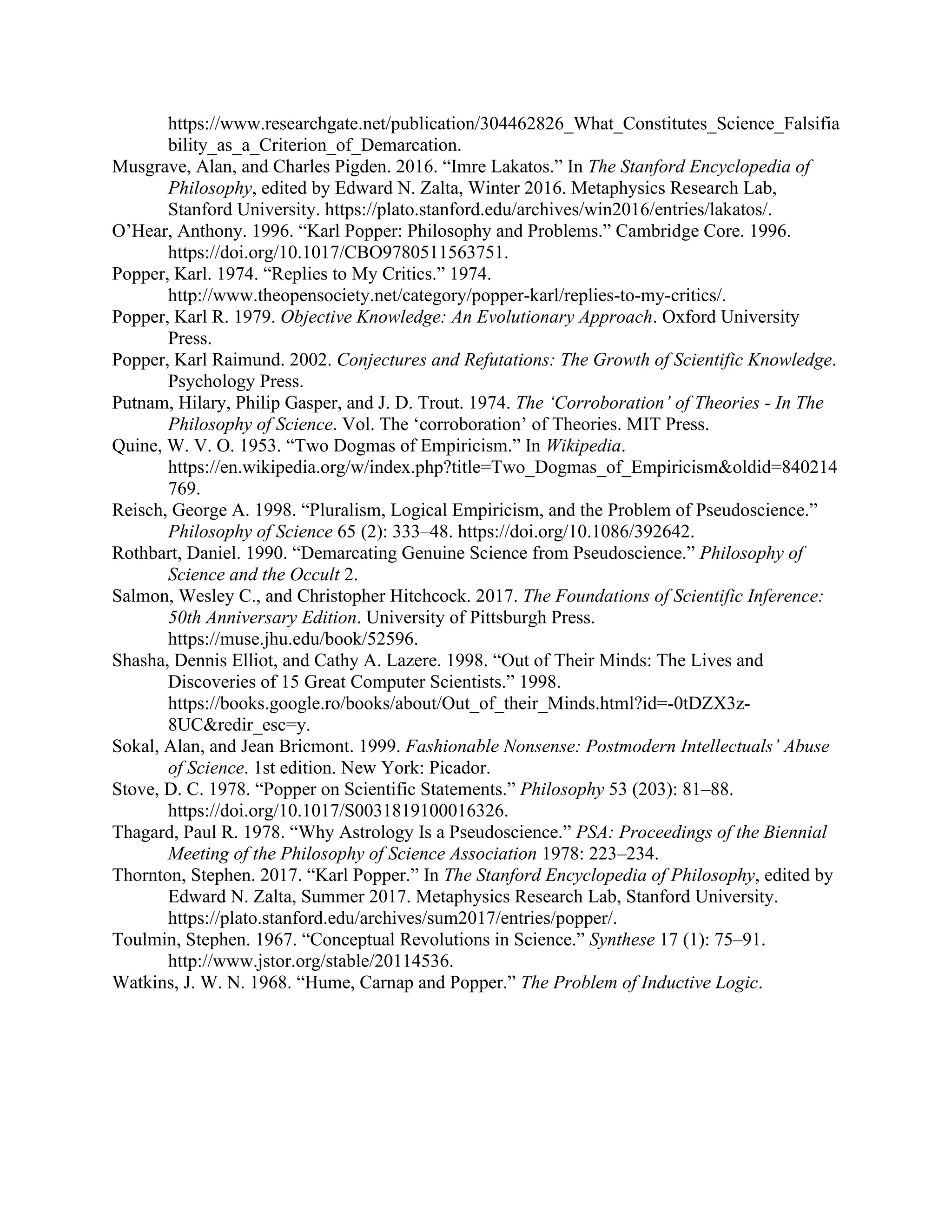 Criticism of Falsifiability | PDF