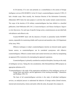 Epistemic Intelligence Communities. Counterintelligence | PDF