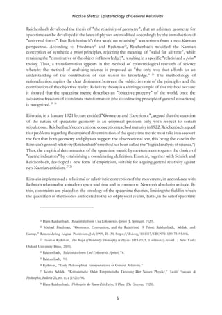 Epistemology of General Relativity | PDF