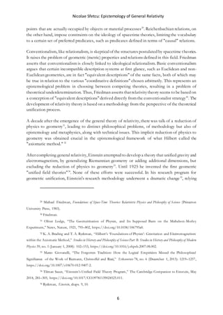 Epistemology of General Relativity | DOCX